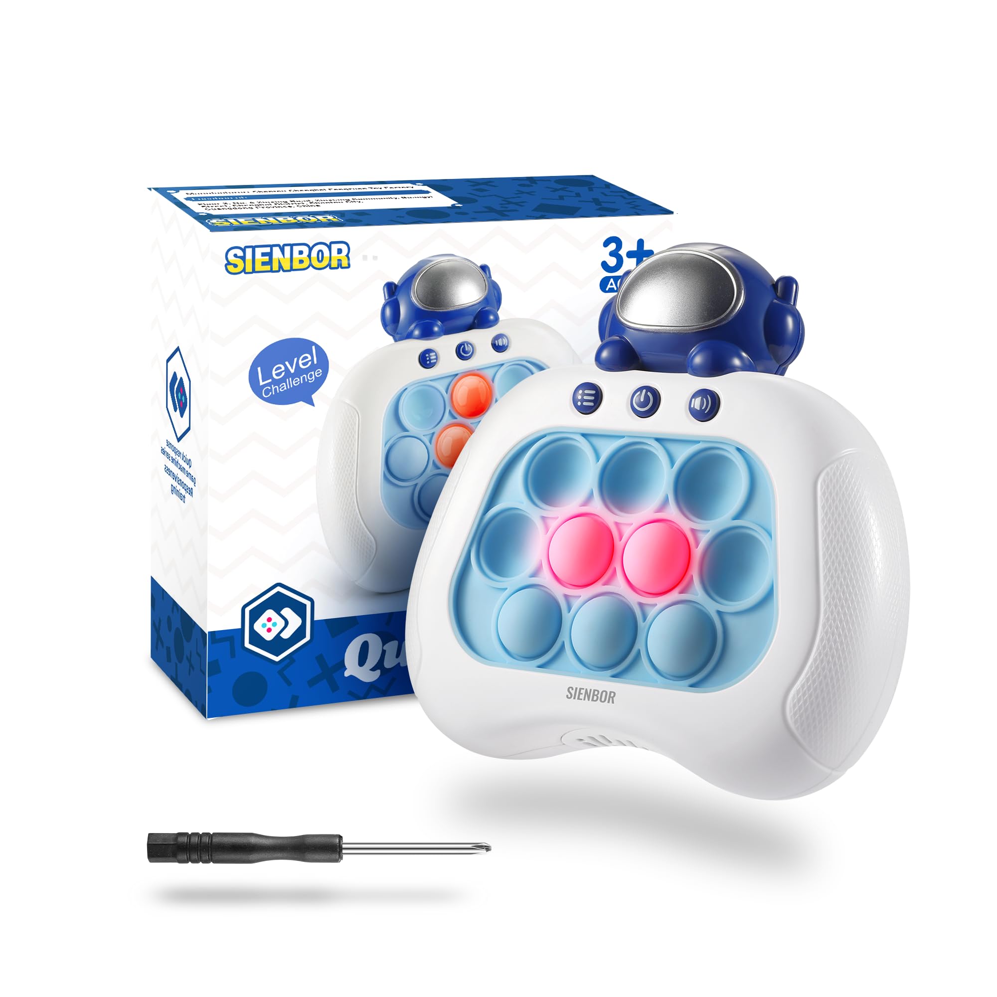 Amazon.com: SIENBOR Quick Push Game Console,4 Modes Games, A Toy Game ...