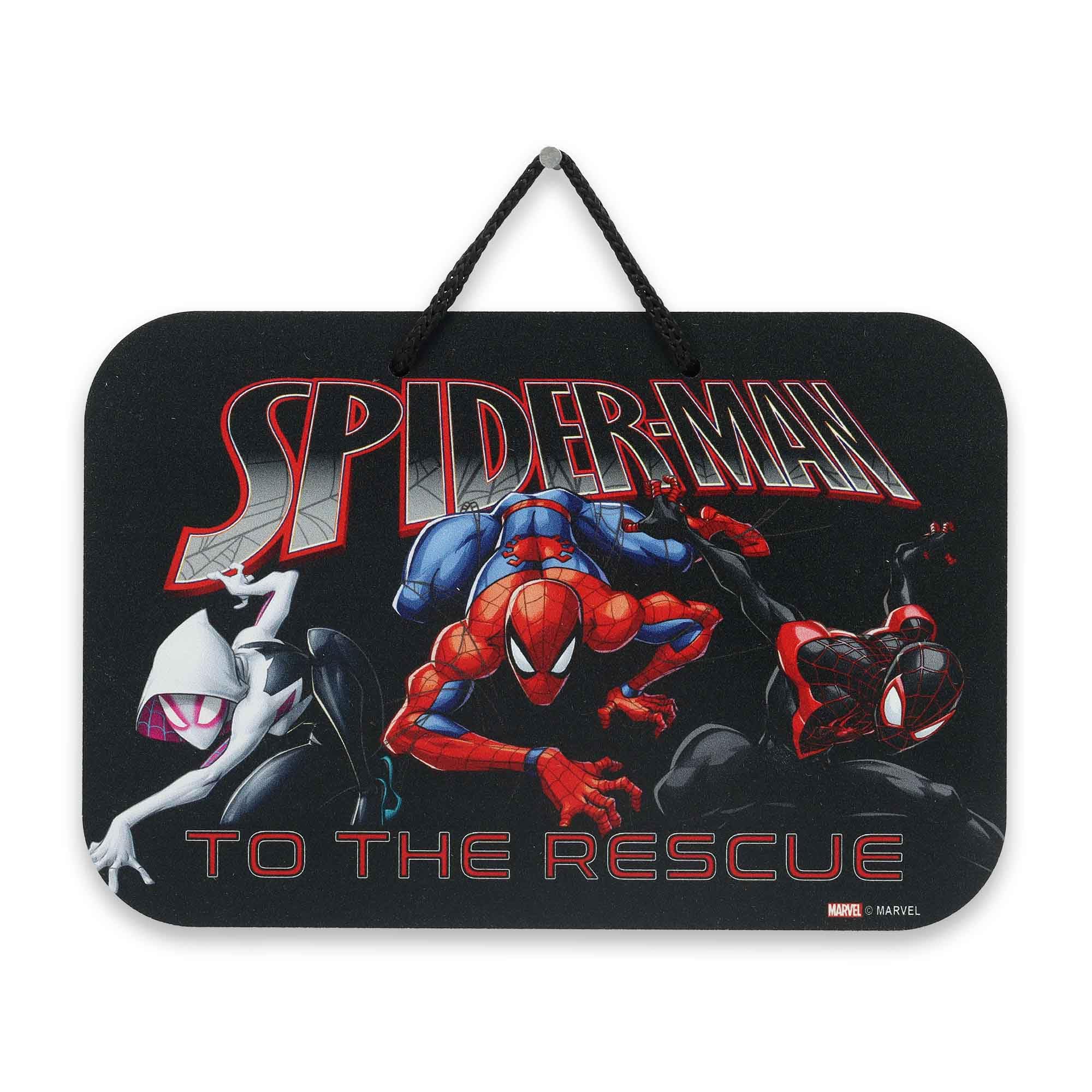 Amazon.com: Marvel Spider-Man to the Rescue Hanging Metal Sign - Fun ...