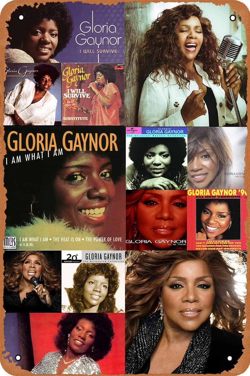 Amazon.com : Fuagziha Gloria Gaynor Poster Tin Sign Metal Signs Vintage ...