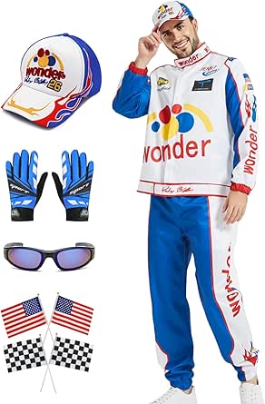 Racing Suit Costume Halloween Cosplay Costumes Jacket Outfits with Hat ...