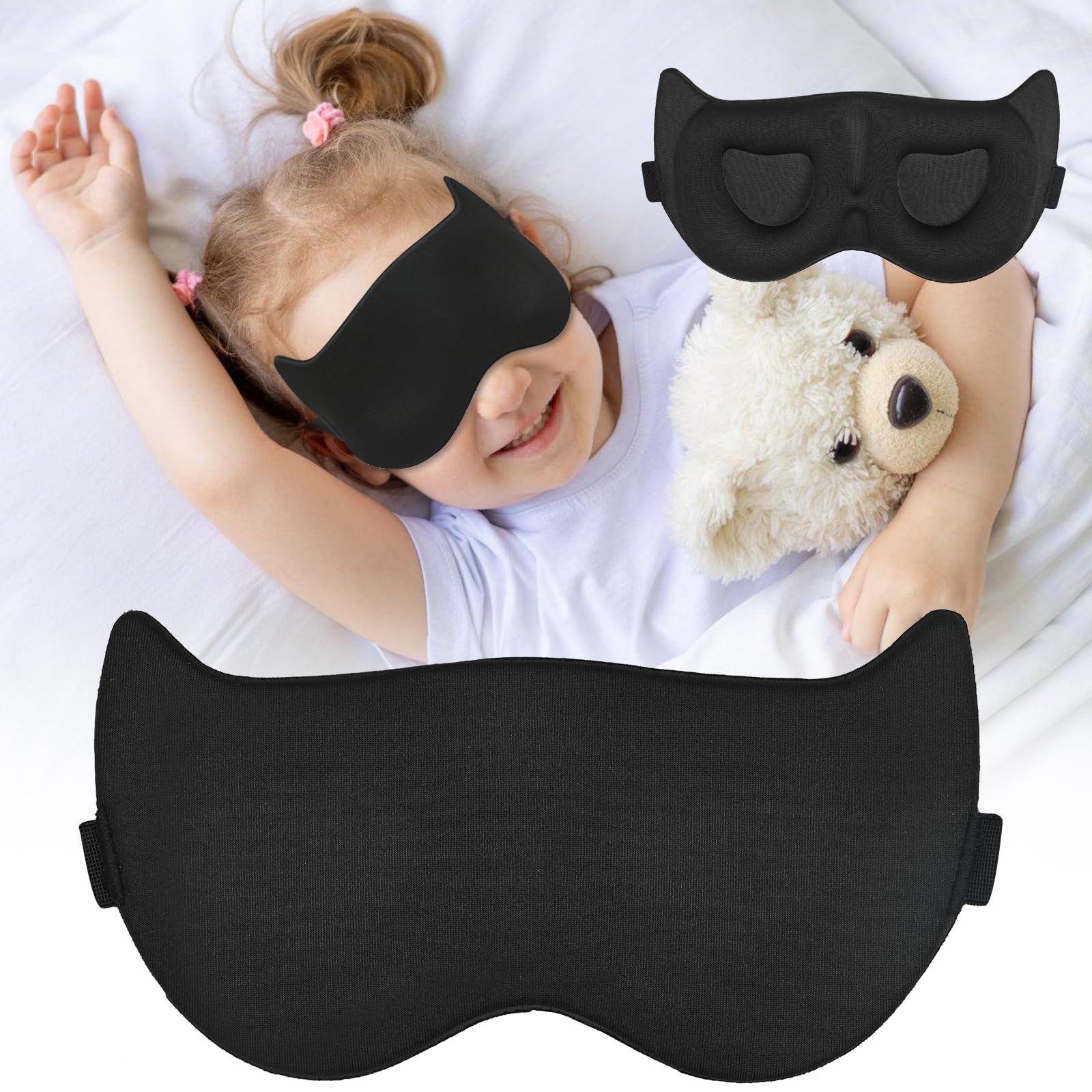 Amazon.com: AMAZKER Cute Sleep Eye Mask for Kids, 3D Contoured Cup ...