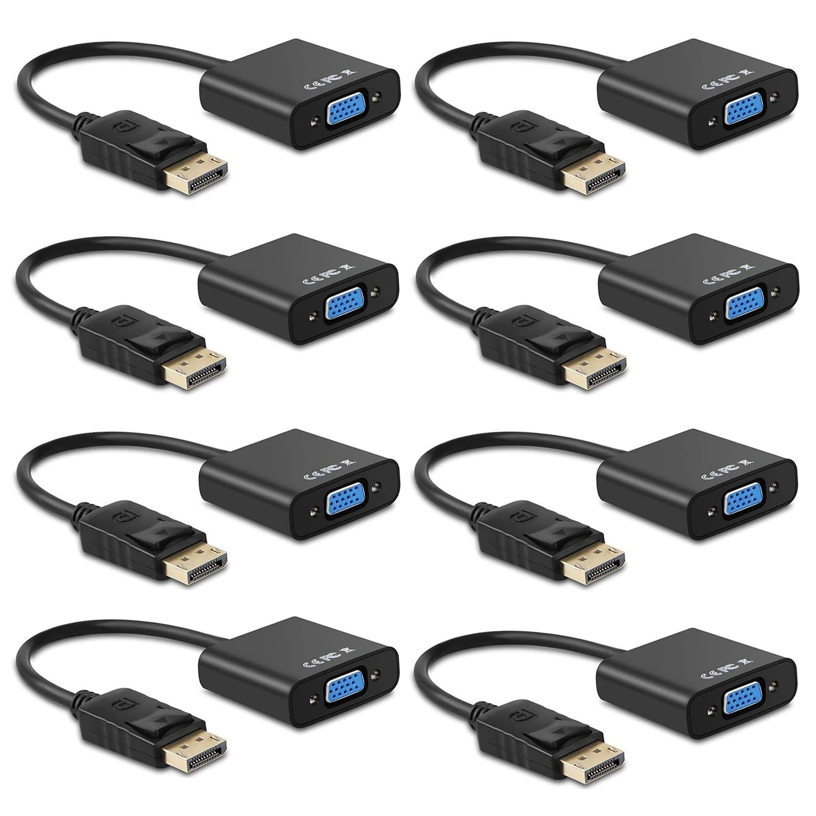 Amazon.com: Ankey Display Port to VGA Adapter,8 Pack Gold-Plated ...