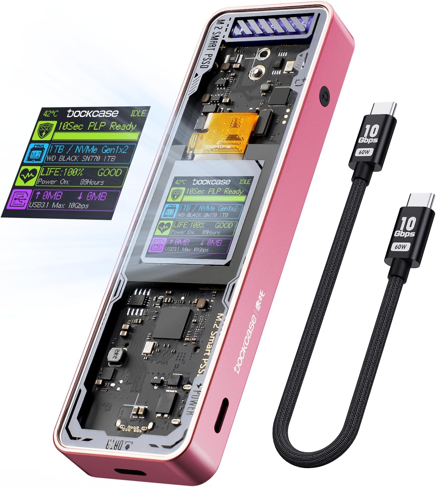 Amazon.co.jp: DOCKCASE M.2 NVMe SSDケース USB 3.2 Gen 2 Type-C (10 Gbps ...