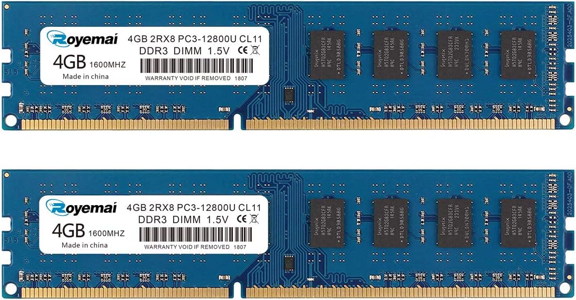 8GB DDR4 3200MHz DIMM PC4-25600 CL22 1Rx16 1.2V 288-Pin UDIMM Desktop RAM Memory Module ...