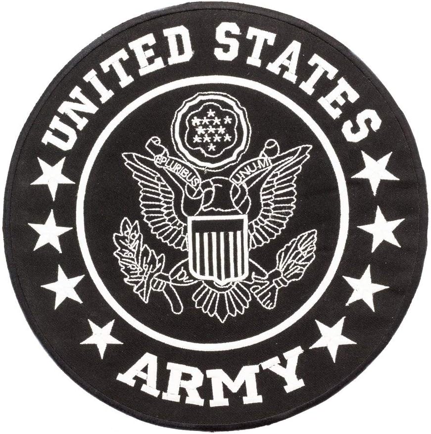 Amazon.com: CP100 US Army Back Patch Large 10" Size Black & White for ...