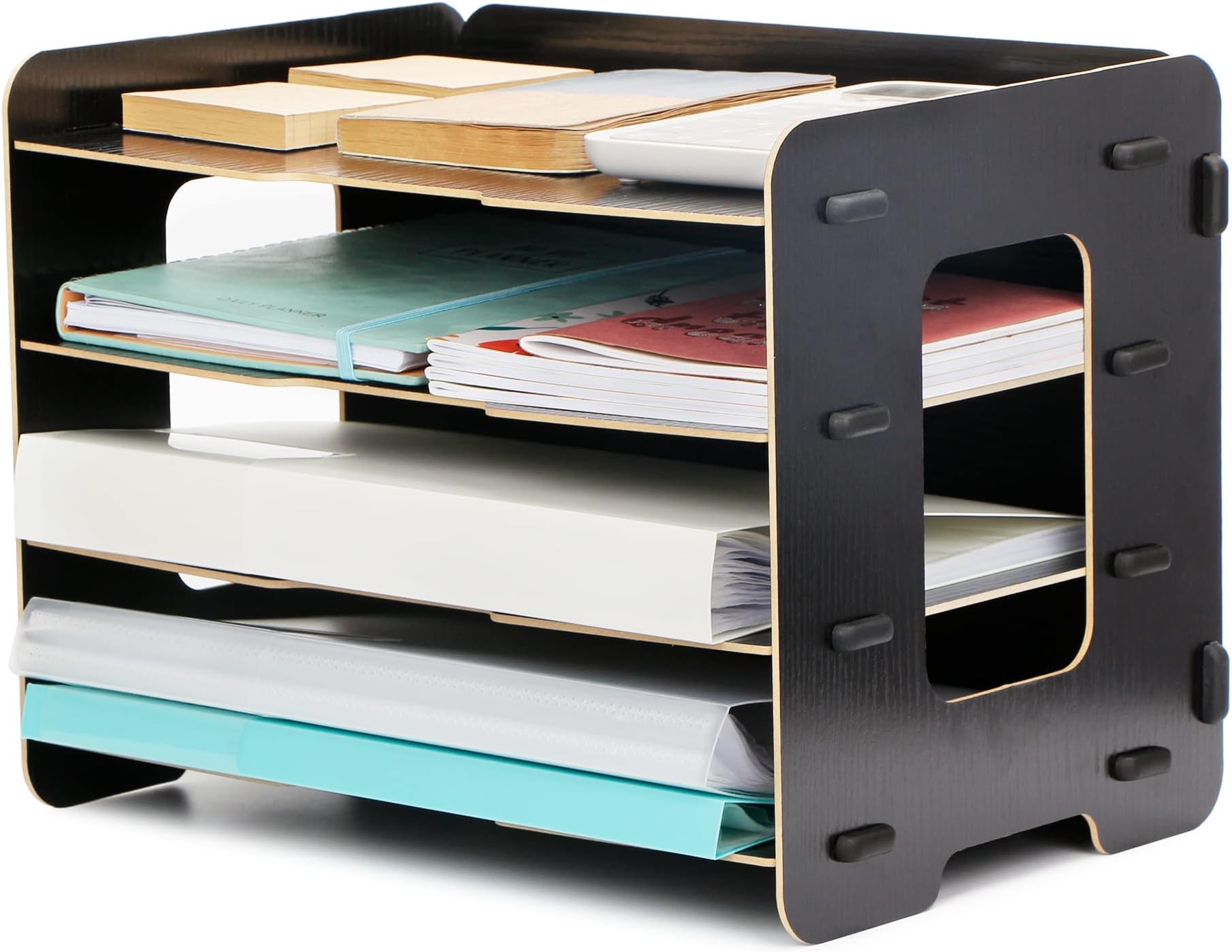 CHEYLIZI Extra Large A3 Paper Shelves for Office and School White Desk ...