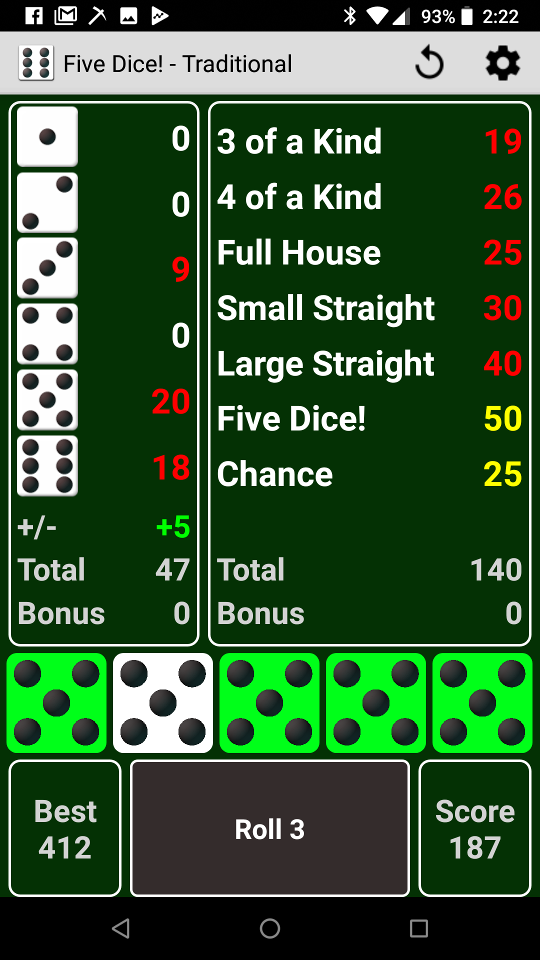 Five Dice! Free - App on Amazon Appstore