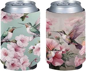 Amazon.com: Forchrinse Hummingbird Plumeria Can Coolers Sleeves ...