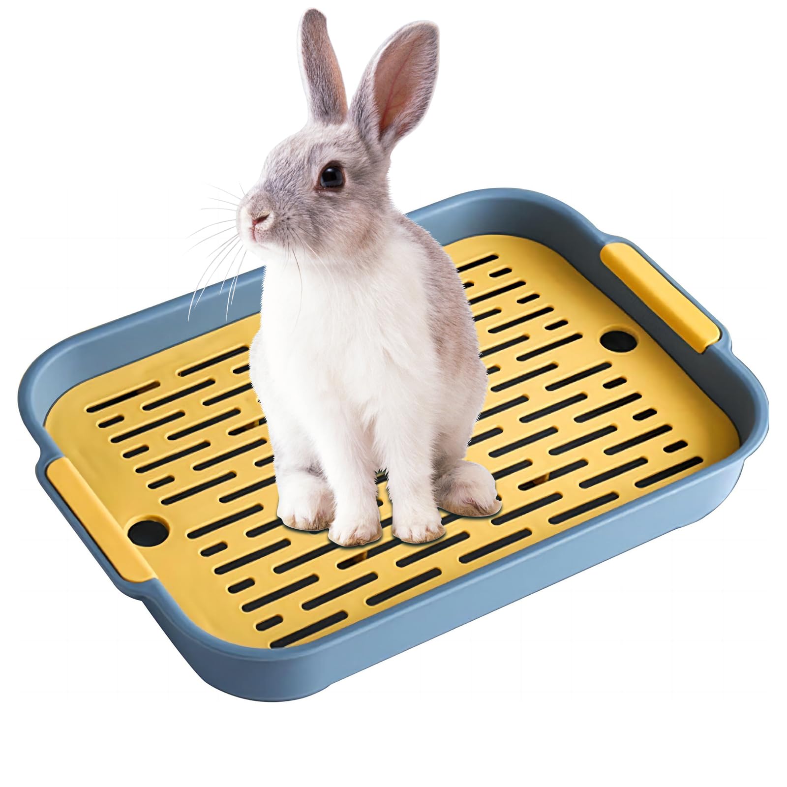 Hoquare Large Rabbit Litter Tray Convenient Rabbit Litter Box Potty ...