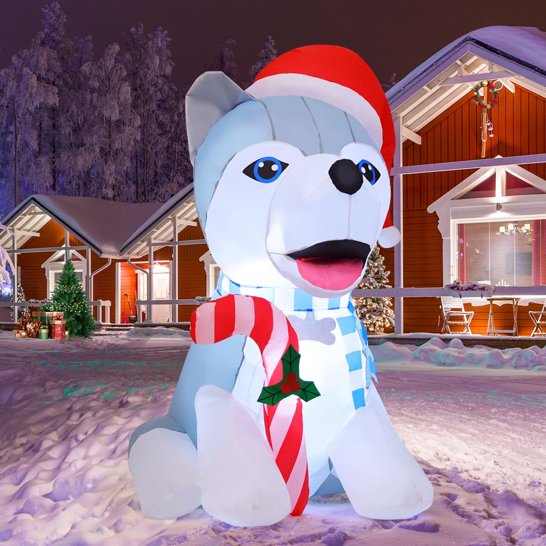 Inflatable Christmas Husky