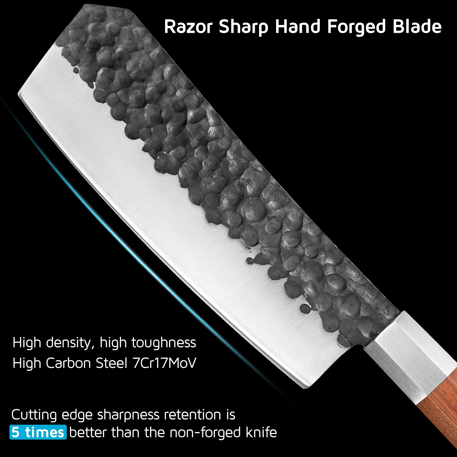 Snapklik.com : WELLSTAR Bone Chopping Knife, 7 Inch Butcher Chopper ...
