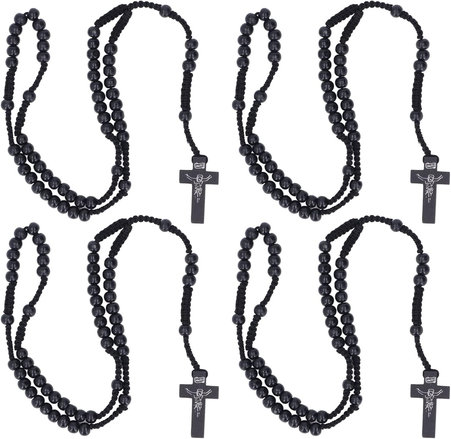 Zerodis Wooden Rosary, Unisex Religious Gifts 10pcs Wooden Catholic ...