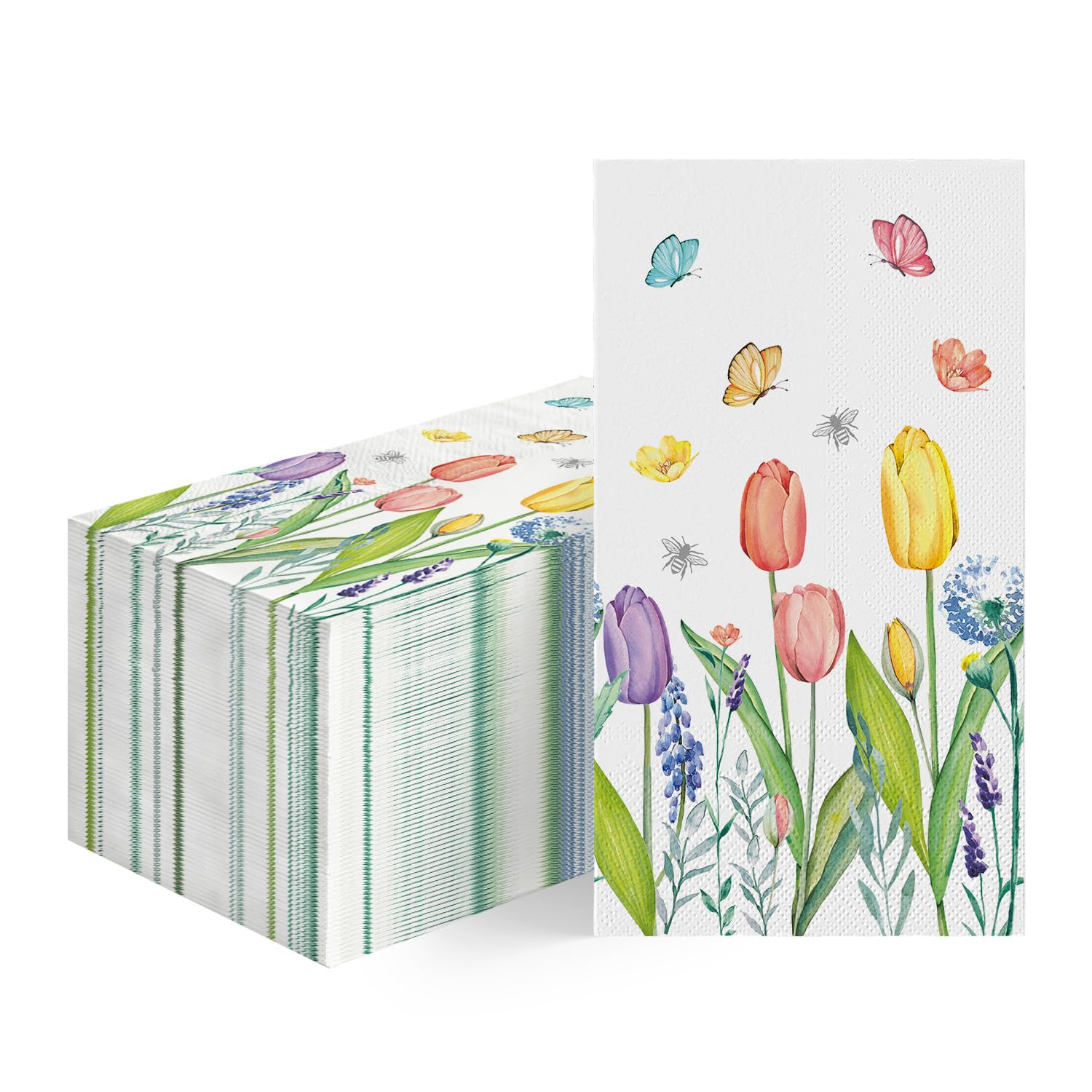 Amazon.com: Horaldaily 100 Spring Disposable Paper Decorative Guest ...