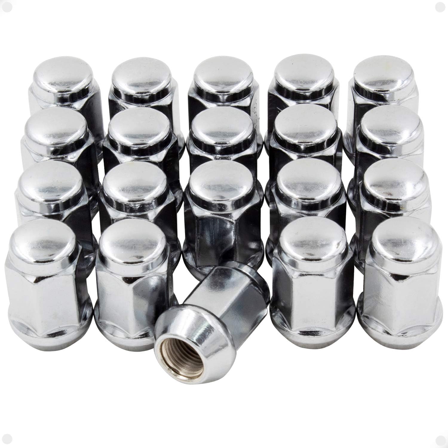Amazon.com: Wheel Accessories Parts Set of 20 Chrome 7/16 Lug Nuts ...