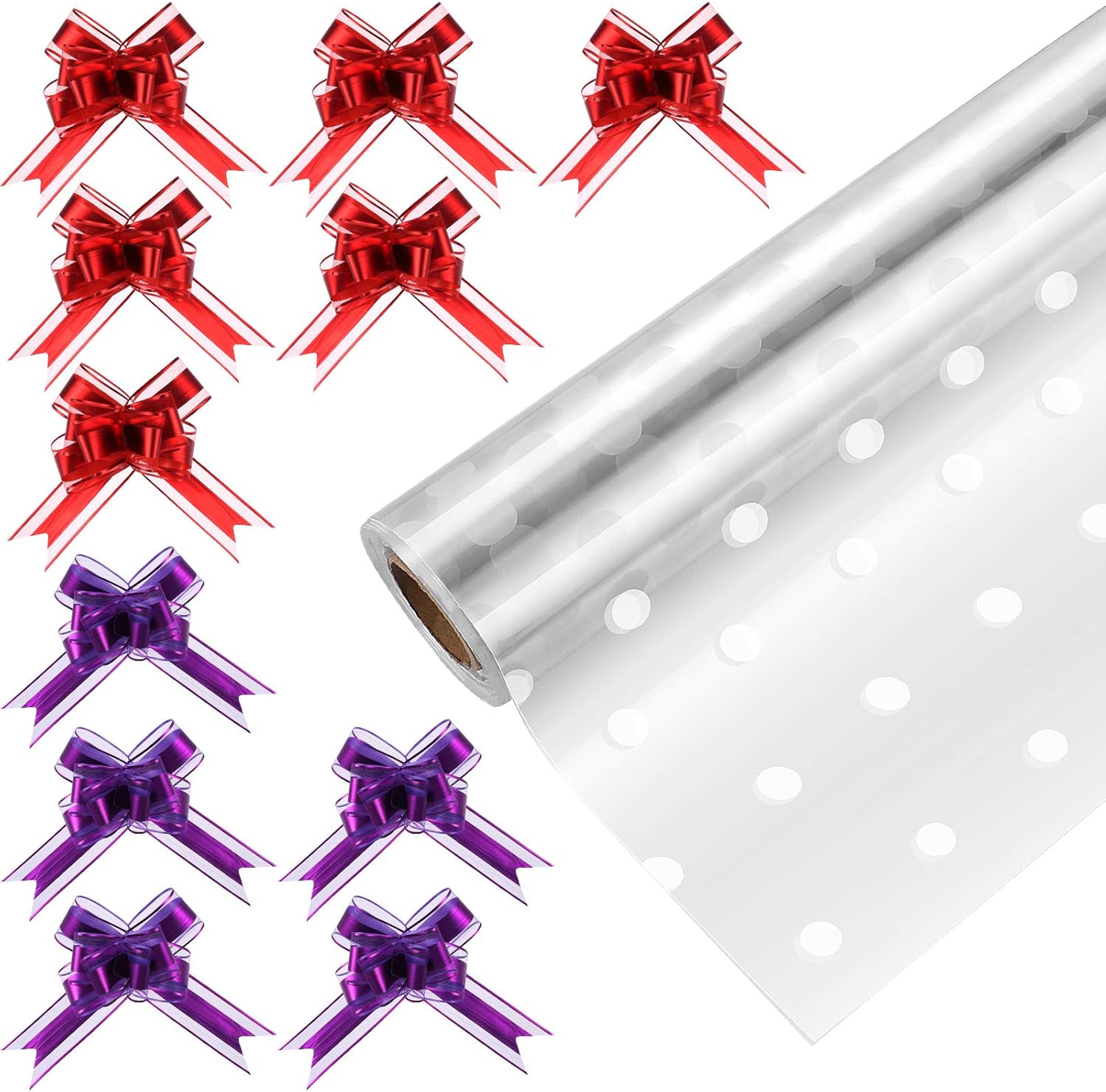 Amazon.com: STOBOK Cellophane Wrap Roll| Unfolded Width 32 inch x 100 ...