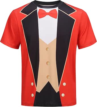 Amazon.com: GRAJTCIN Men's Ringmaster T-Shirt Adult Circus Showman ...