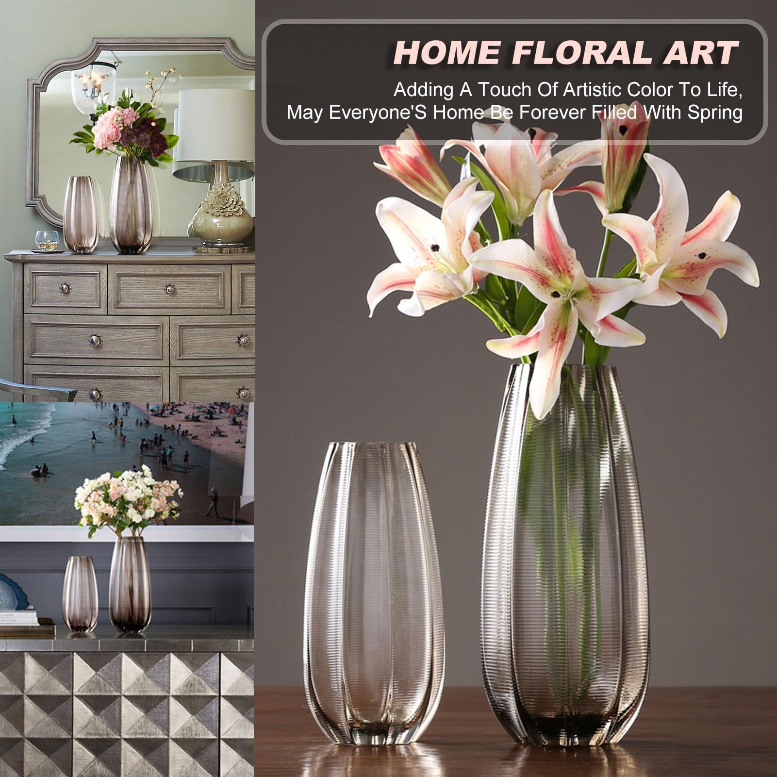 Glass Vase Water Modern Clear Glass Vase – RusticReach