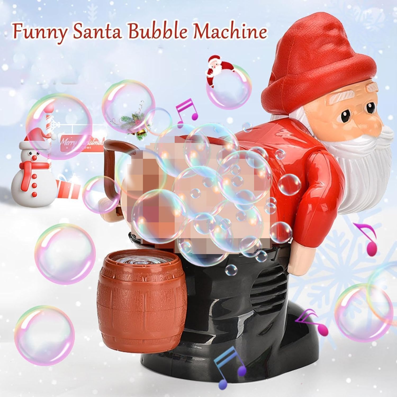 Santa Bubble Blower Machine Bubble Pipe That Blows Bubbles Farting ...