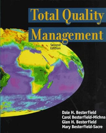 Total Quality Management (2nd Edition): Besterfield, Dale H ...