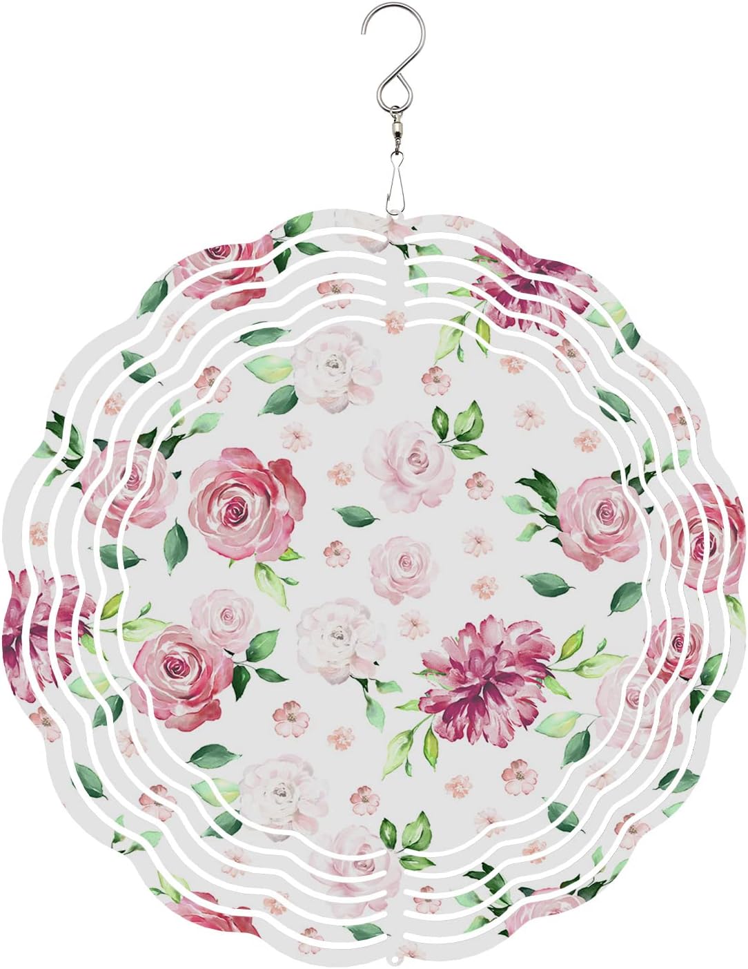 Amazon.com: Hanging Wind Spinners Outdoor Vintage Farmhouse Roses ...