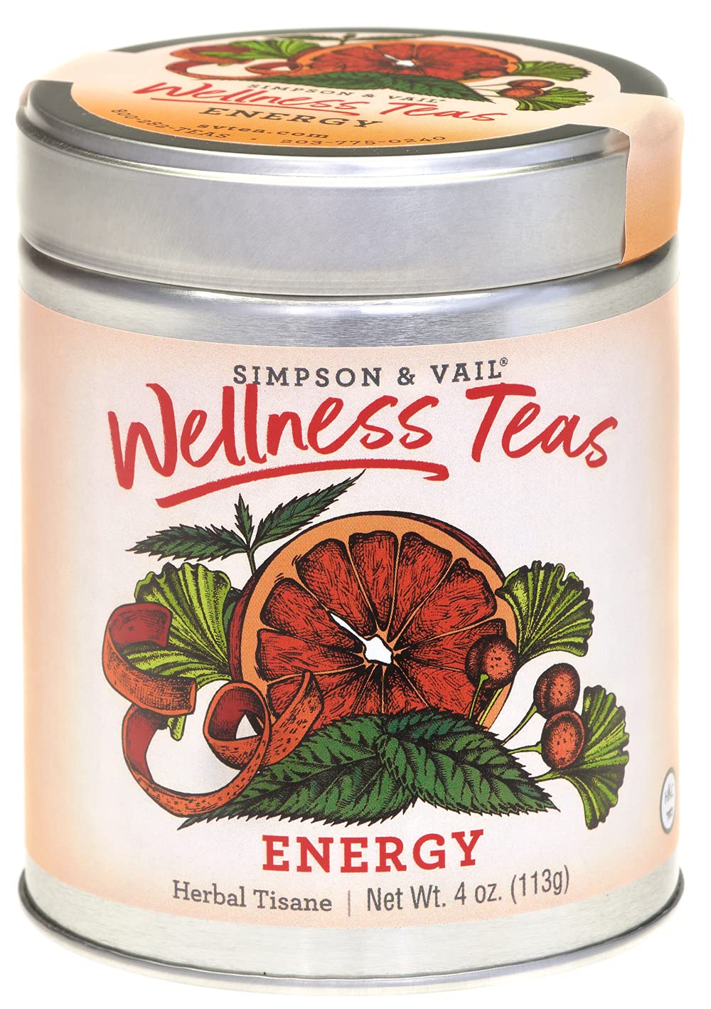 Amazon.com : Simpson & Vail, Energy Herbal Tisane Blend, Wellness Tea ...