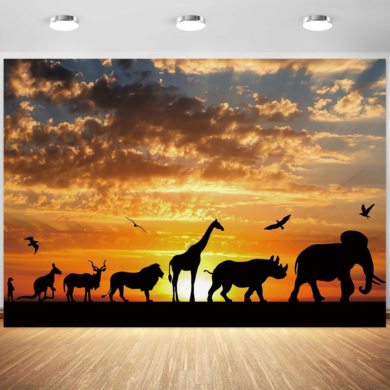 Amazon.com : 7x5ft Safari Backdrop African Wild Animals Great Plains ...