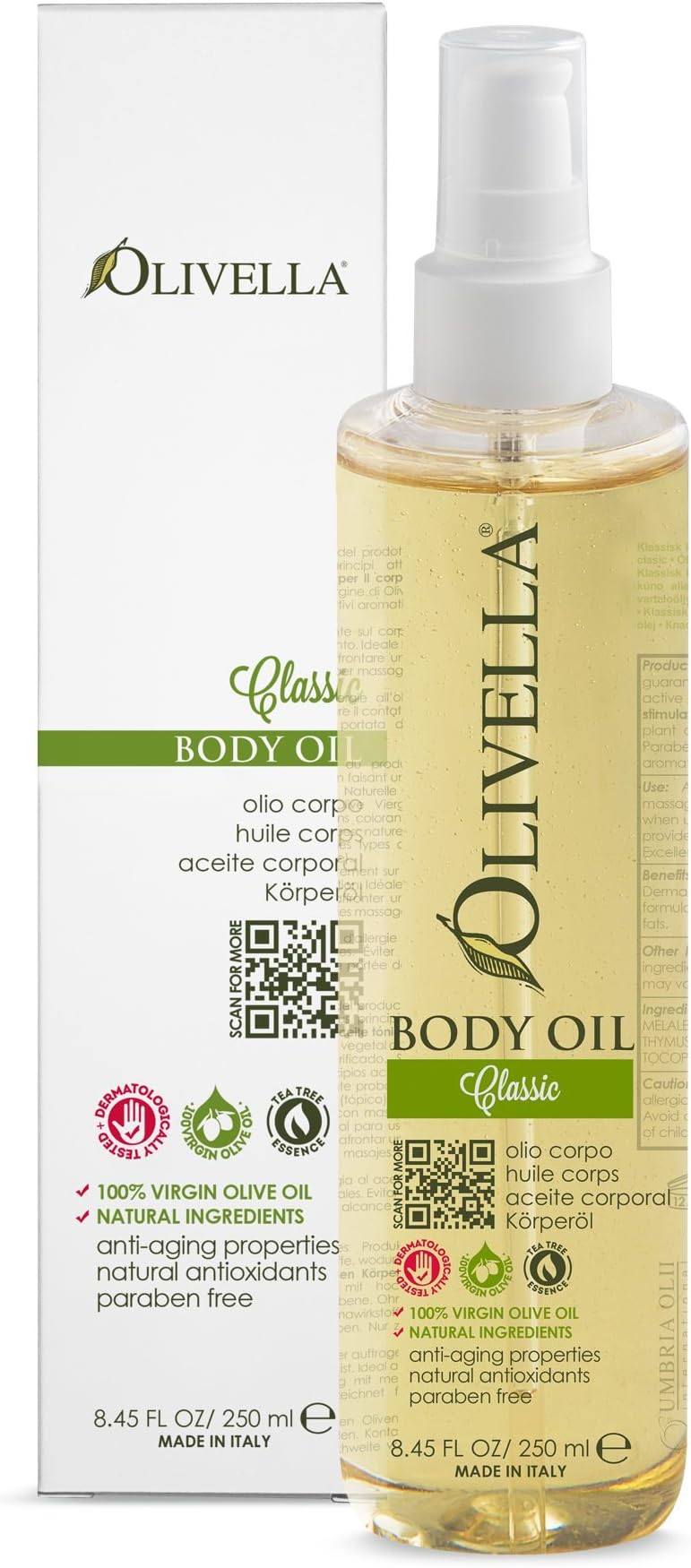 Amazon.com : Olivella Body Oil Classic Olivella 8.45 oz Spray : Beauty ...