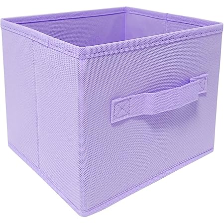 Amazon.com: EBIGIC Purple Cube Storage Bins 9.0"x7.5"x7.5" Mini Size ...