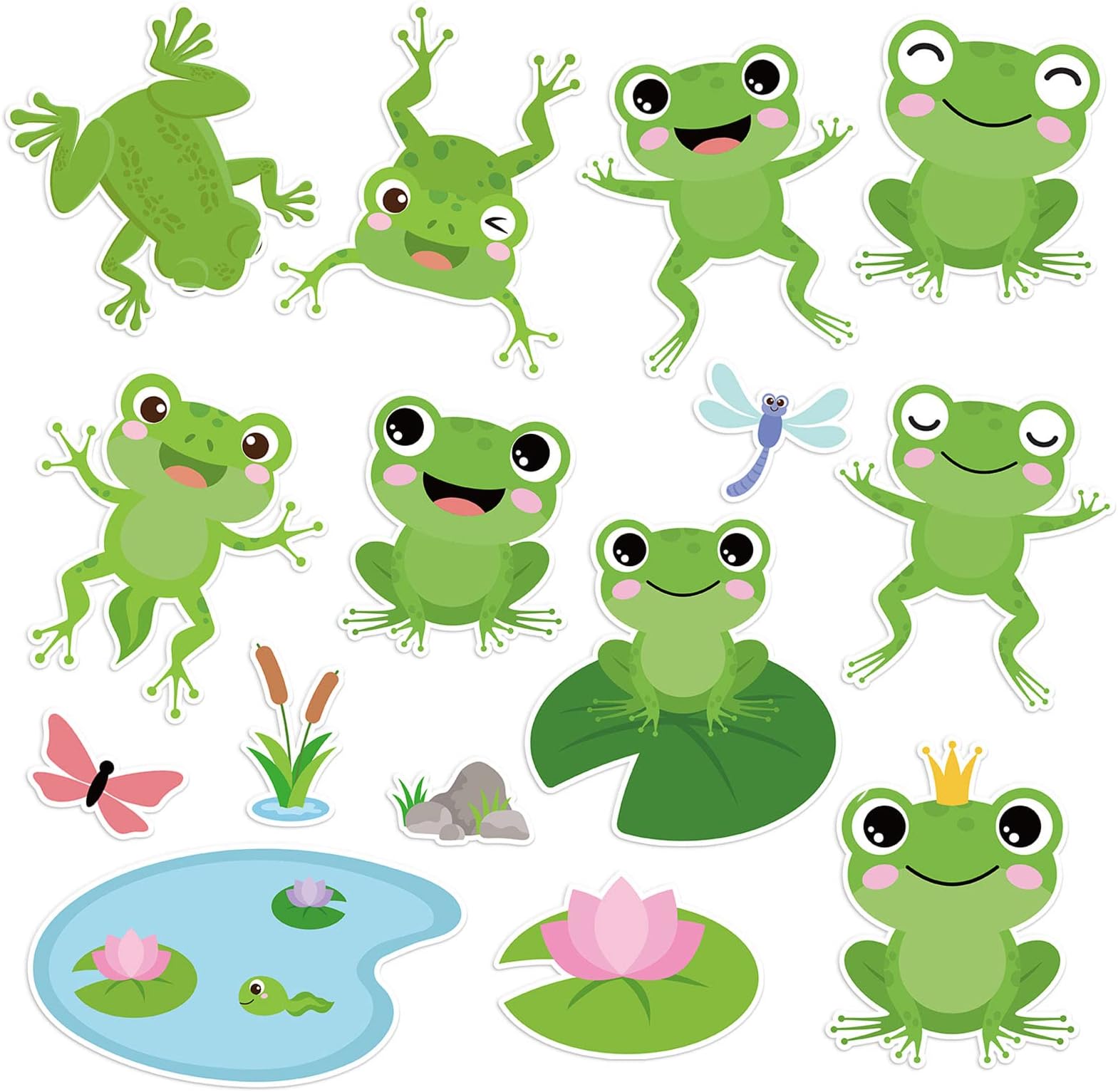 Amazon.com: Frog Mini Wall Cutouts, 3 inches, 36 Pieces : Office Products