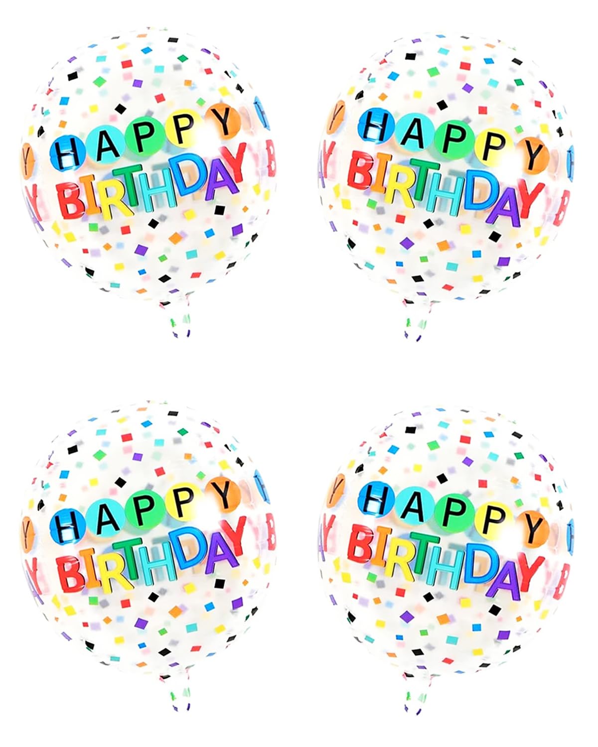 Amazon.com: Elaliyi Happy Birthday Balloons 4D Birthday Balloons Large ...