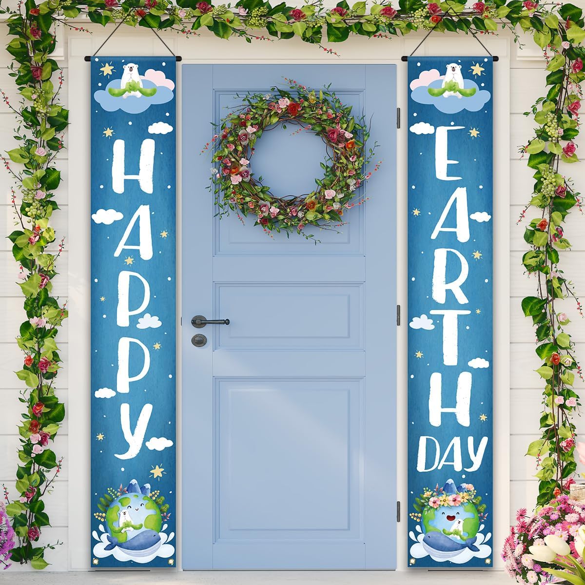 Amazon.com: Earth Day Decorations Earth Day Door Cover Environmental ...
