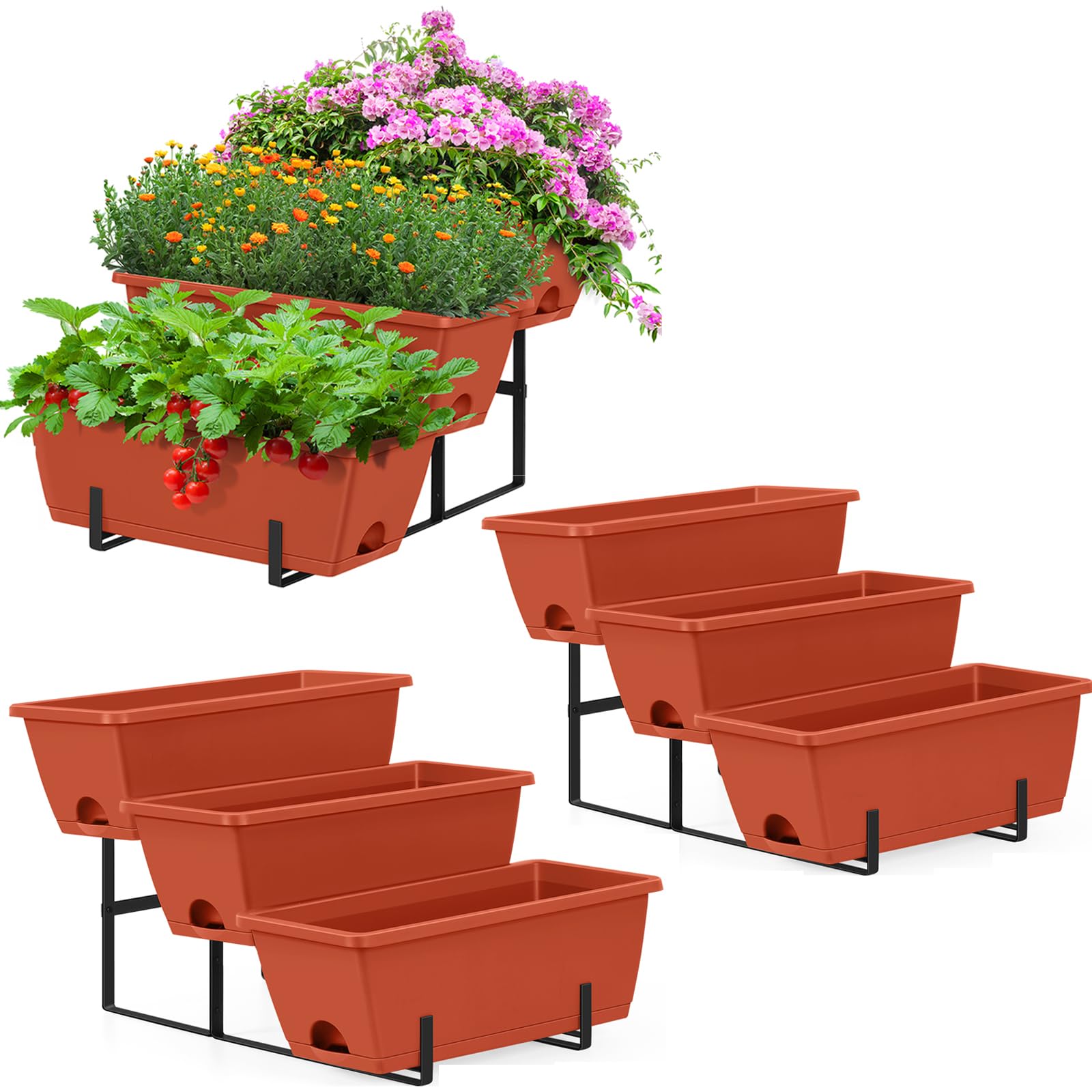 Amazon.com: OYEAL 3 Tier Raised Garden Beds Outdoor 3 Pcs Tiered ...