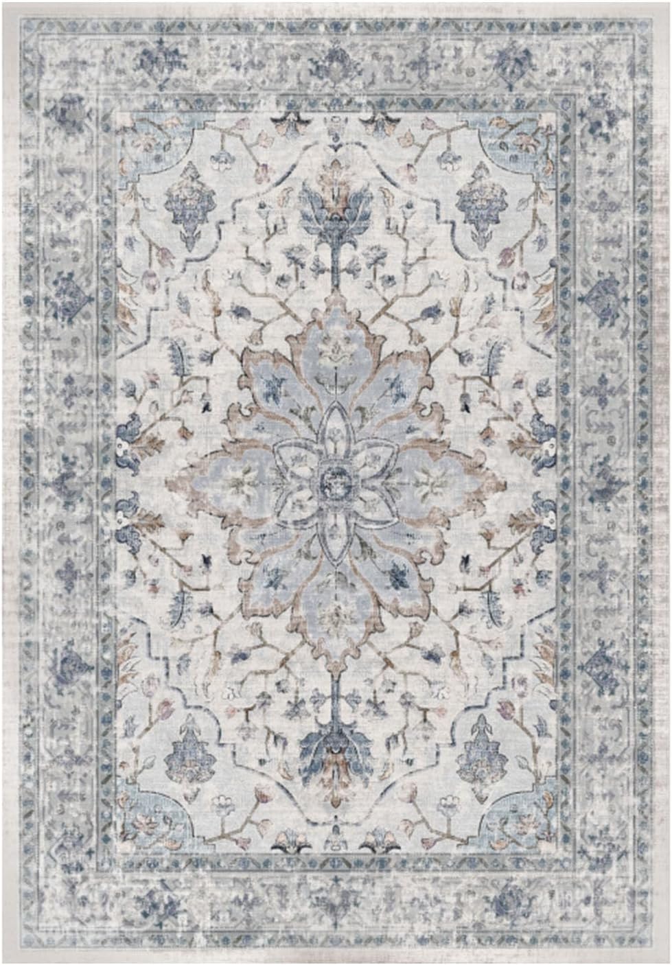 Amazon.com: RELEANY 5x7 Area Rugs 5x7, Washable Rug, Non-Slip, Rugs for ...