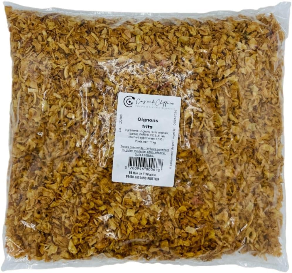 Cuisine de Cheffe.com - Oignons frits - Sachet 1kg : Amazon.fr: Epicerie