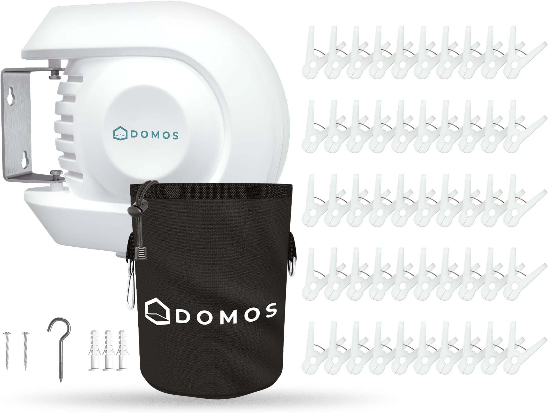 DOMOS Retractable Washing Line - Space-Saving - Solution for Outdoor ...