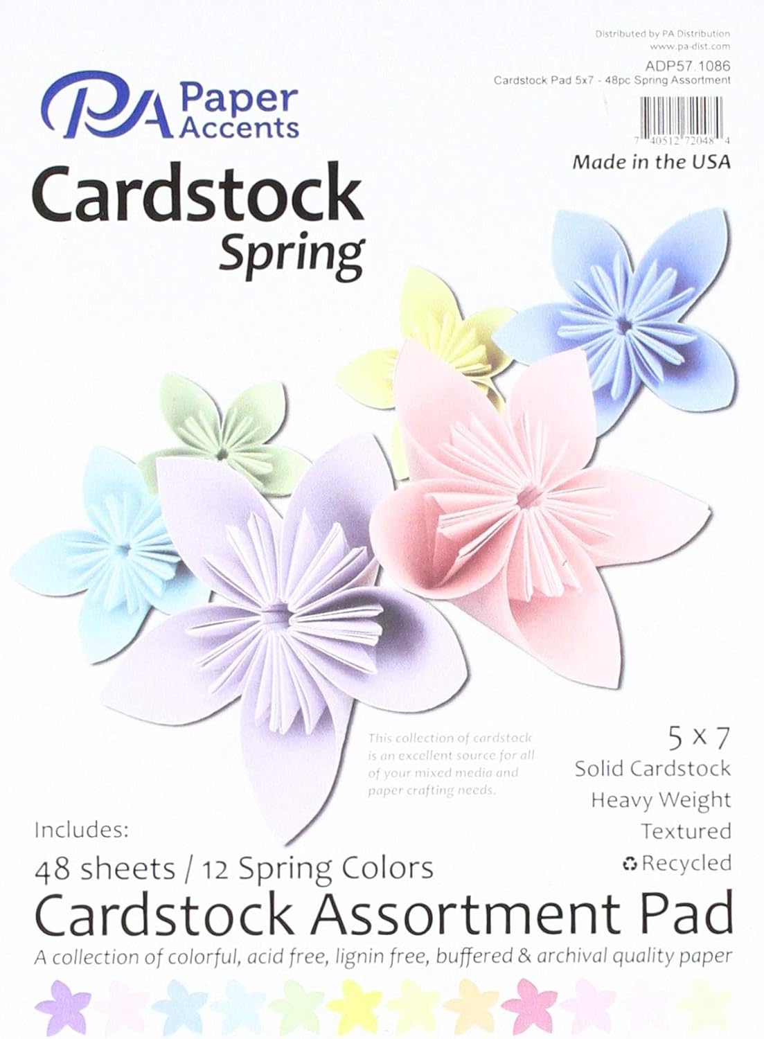 Amazon.com: Cardstock Pad 5x7 48pc Spring Assortment