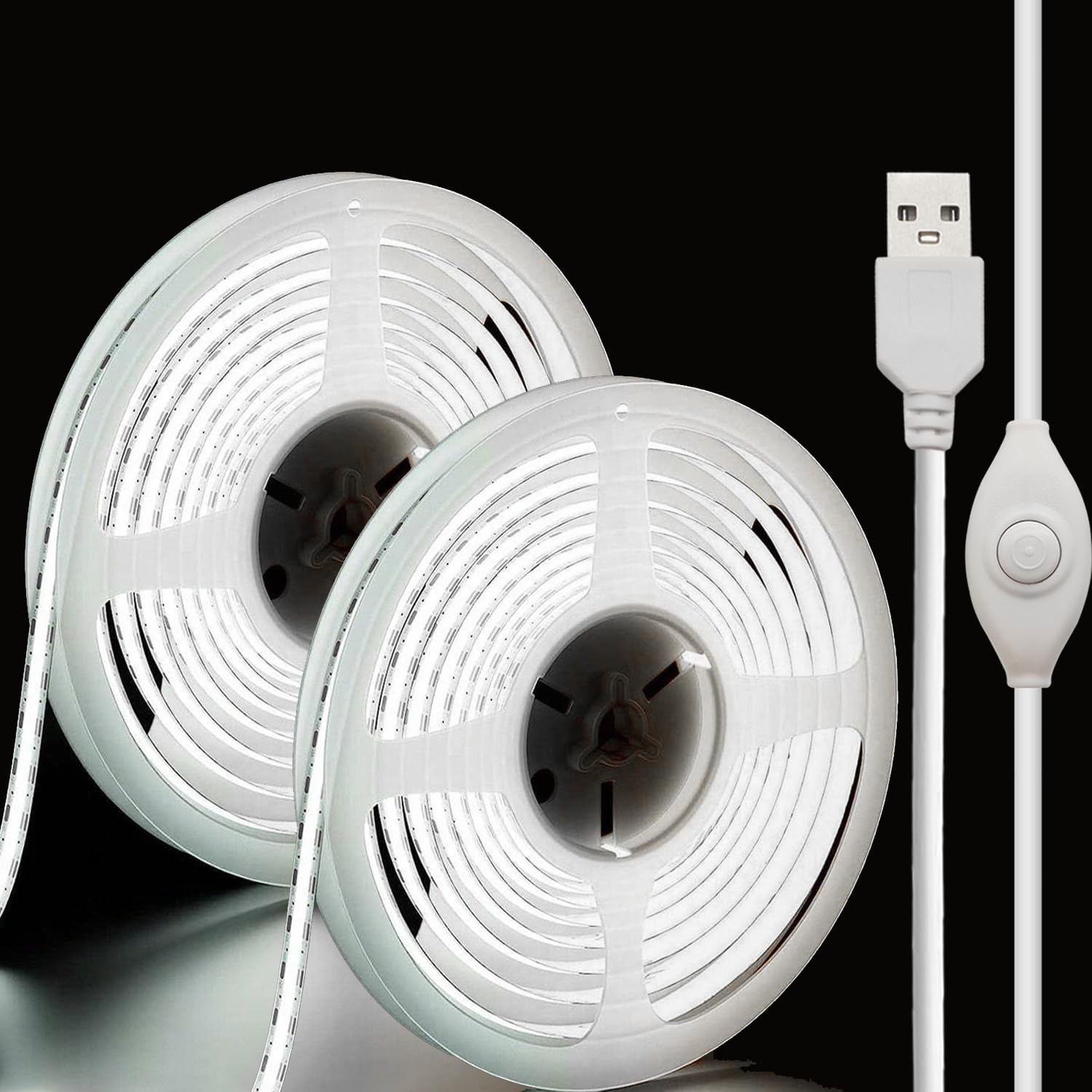 Amazon.com: XINGZHI 5V USB LED Strip Lights, 2Pack COB Light Strip ...