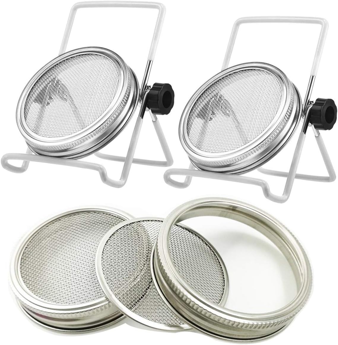 Amazon.com: Sprouting Lids, 3-Pack 316 Stainless Steel Screen Sprouting ...