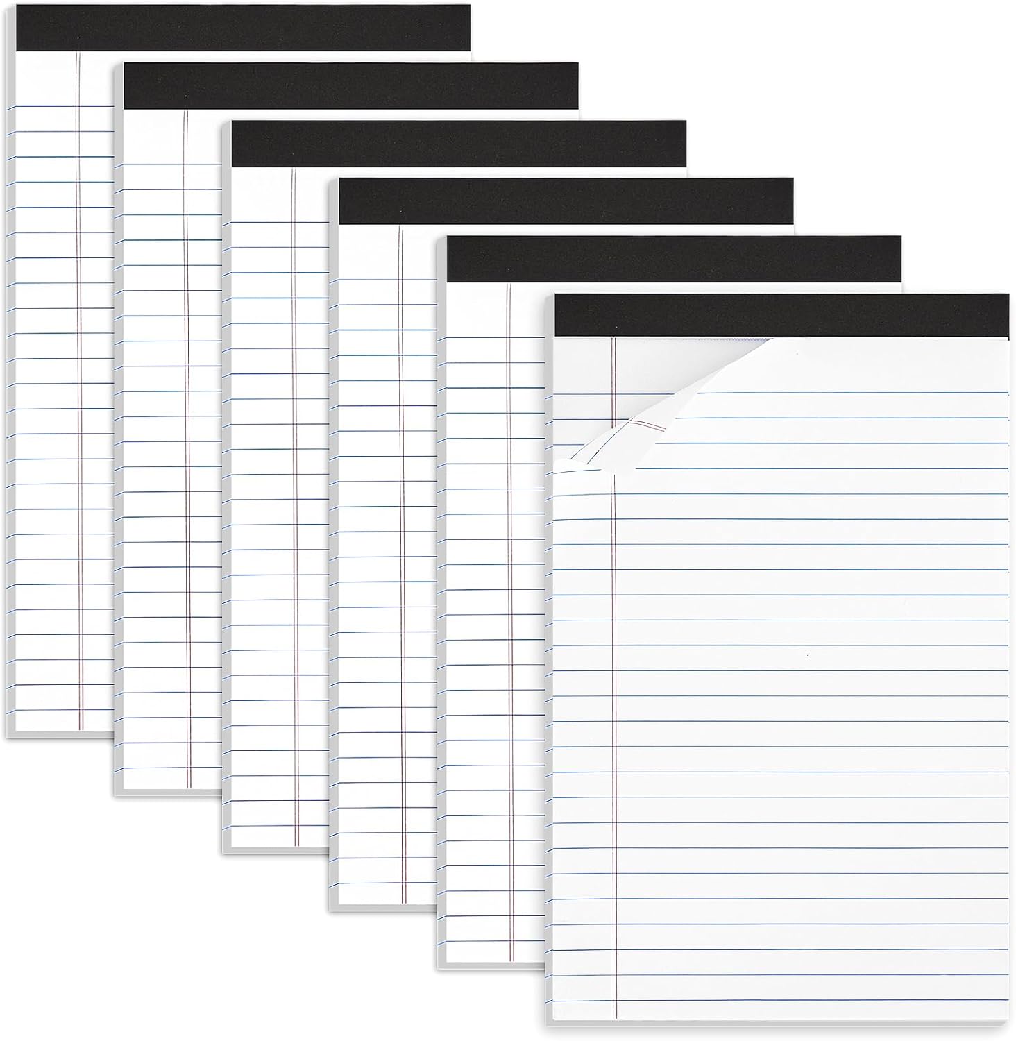 Amazon.com : EOOUT 5" x 8" Legal Pads, 6 Pack College Ruled Writing ...