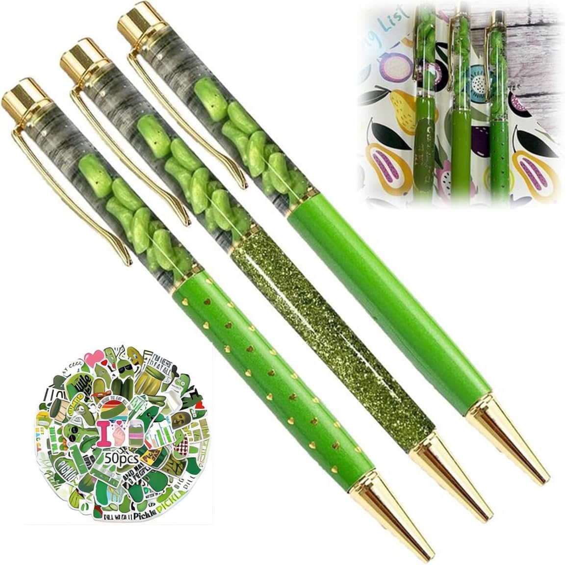 Amazon.com : 3pcs Pickle Pen, Funny Gifts for Friends, Unique Pickle ...