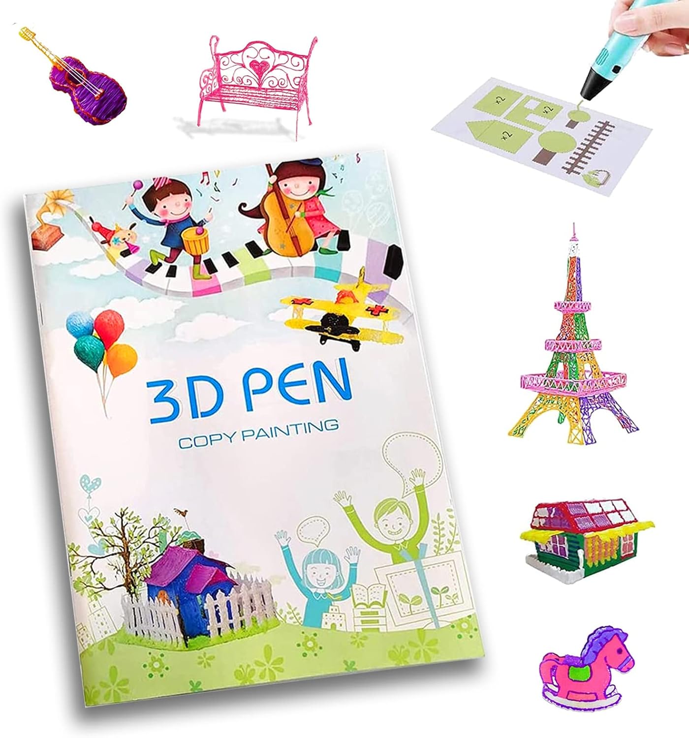 Bogoro 3D Printer Drawing Moulds, 3D Printing Pen Drawing Stencils for ...