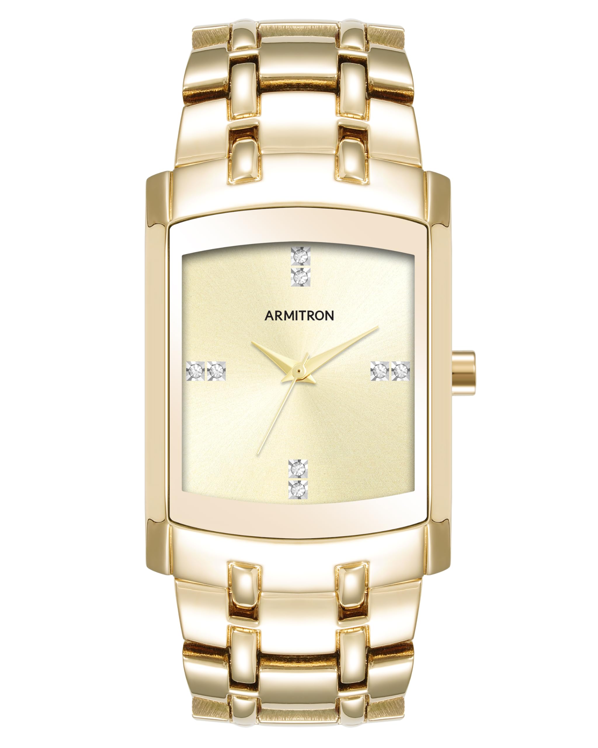 Amazon.com: Armitron Men's Genuine Crystal Accented Bracelet Watch, 20/ ...