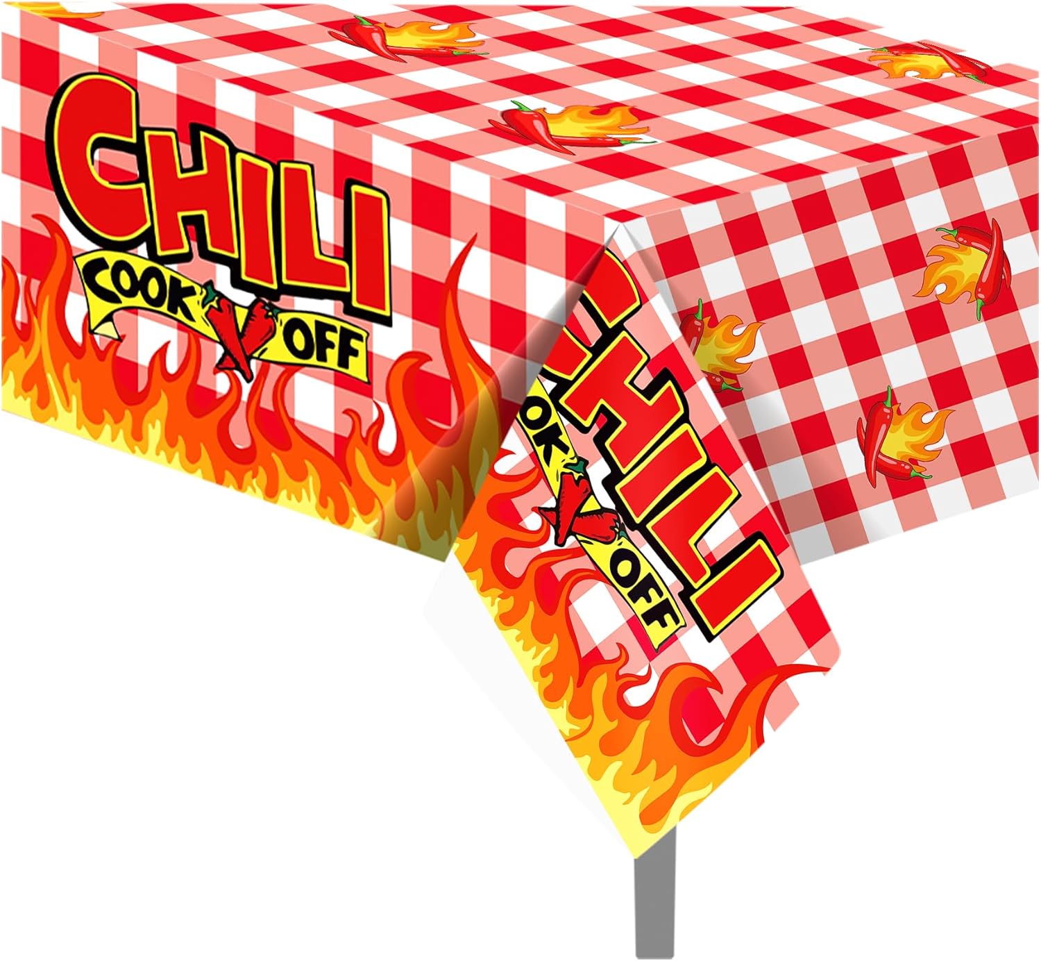 Amazon.com: 2 Pcs Chili Cook Off Party Plastic Tablecloths Chili Cook ...