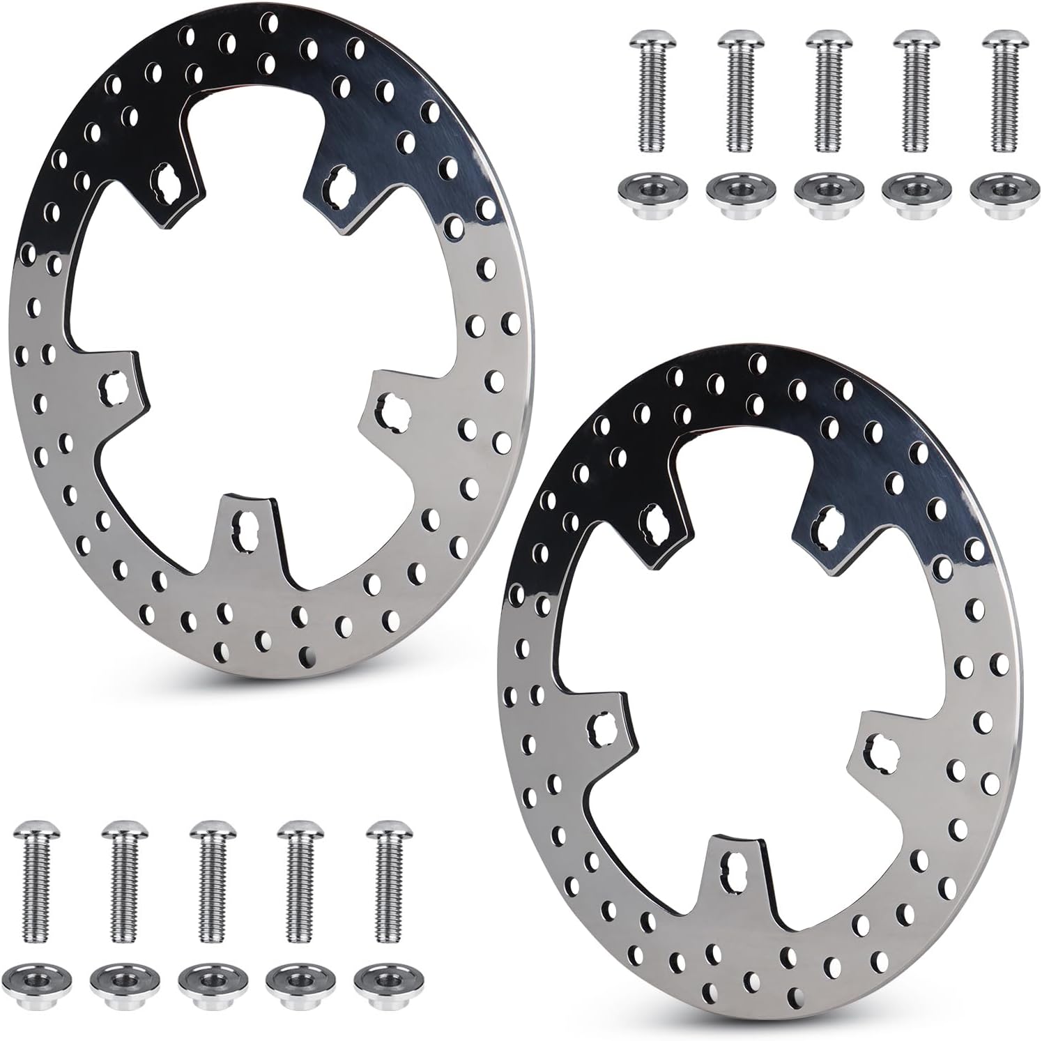Amazon.com: Chabushi 2 PCS 11.8'' Front Brake Rotors for Harley Road ...