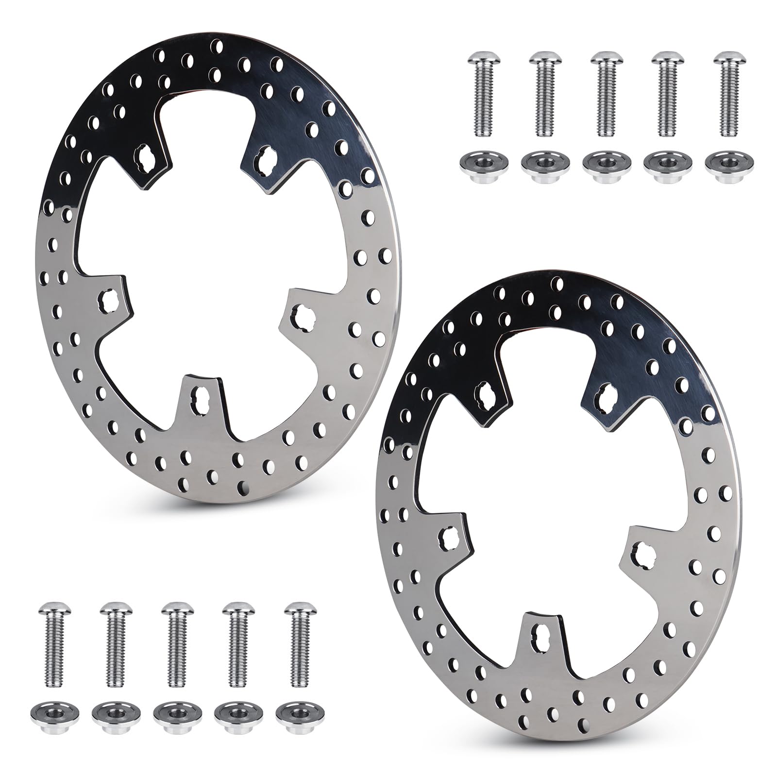Amazon.com: Chabushi 2 PCS 11.8'' Front Brake Rotors for Harley Road ...