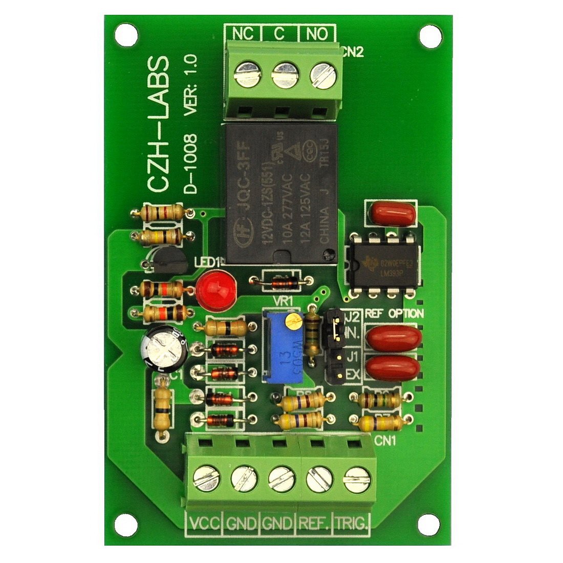 CZH-LABS Voltage Comparator Relay Board, DC12V, SPDT 10Amp Relay ...
