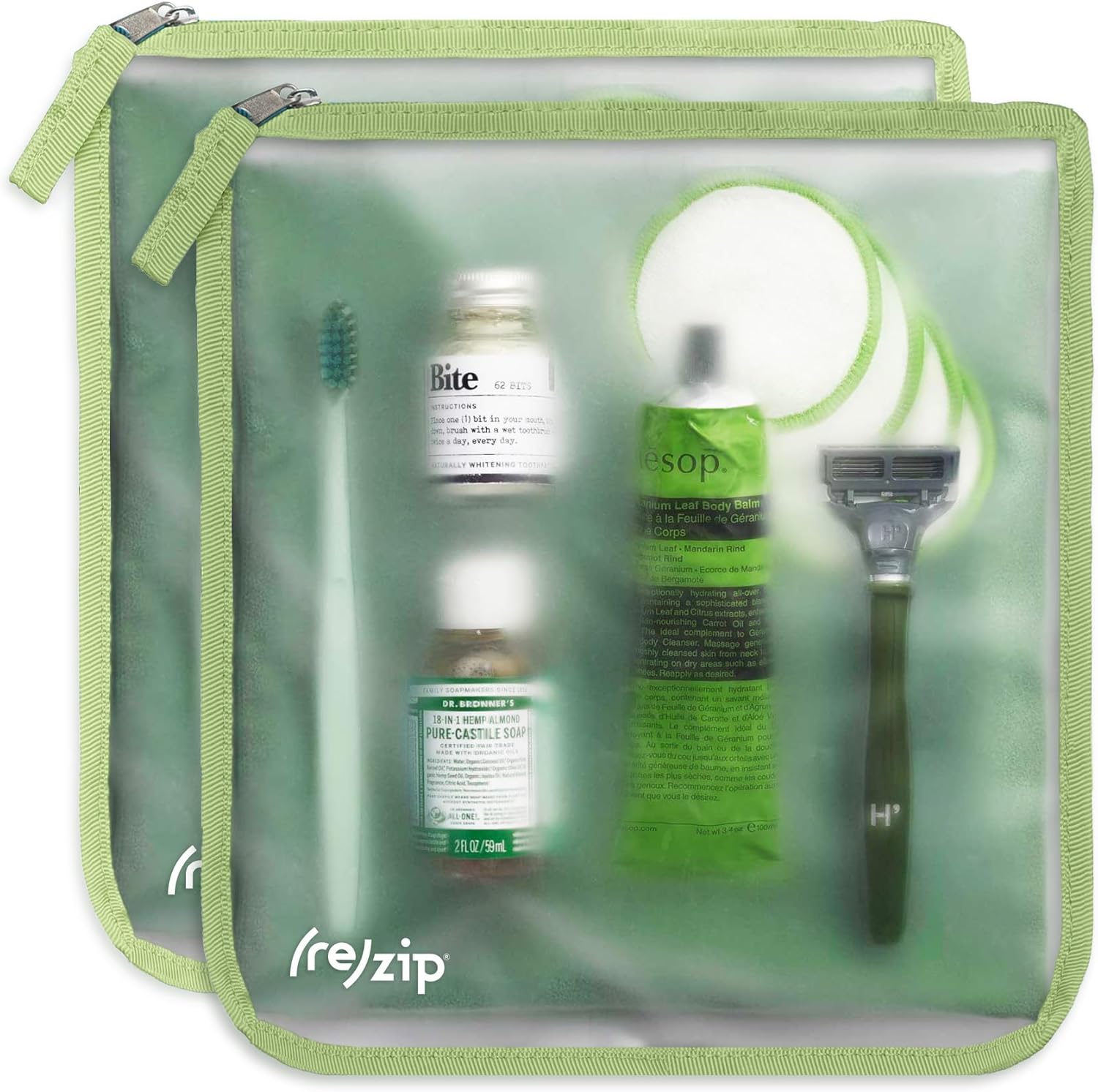 Amazon.com: (re) zip 2-Pack Gallon Size Storage Bags | Zippered ...