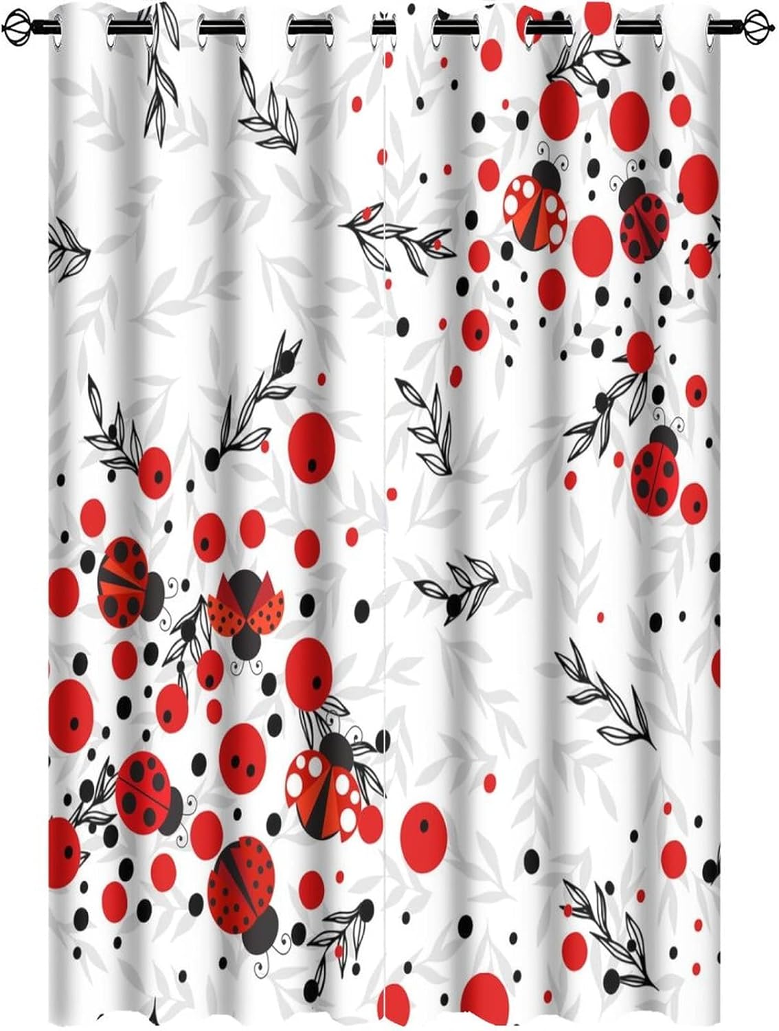 Amazon.com: Cartoon Japanese Style Ladybug Room Darkening Blackout ...