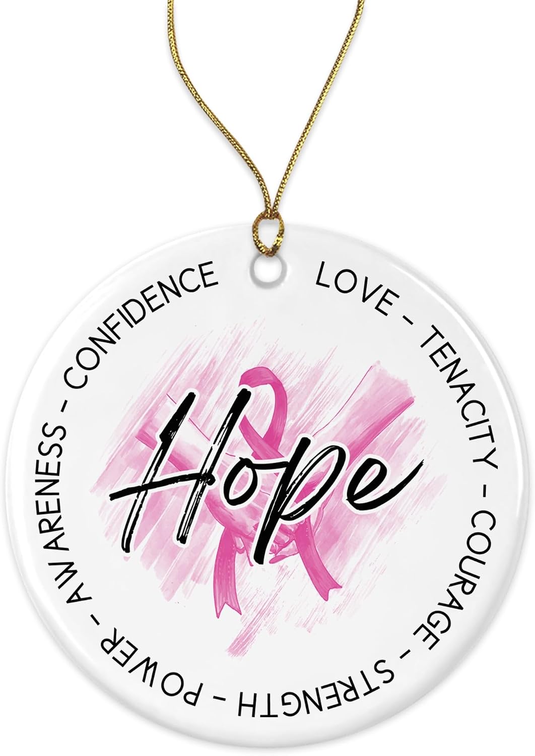 Amazon.com: Christmas Decoration Gifts For Cancer - Cancer Pink Hope ...