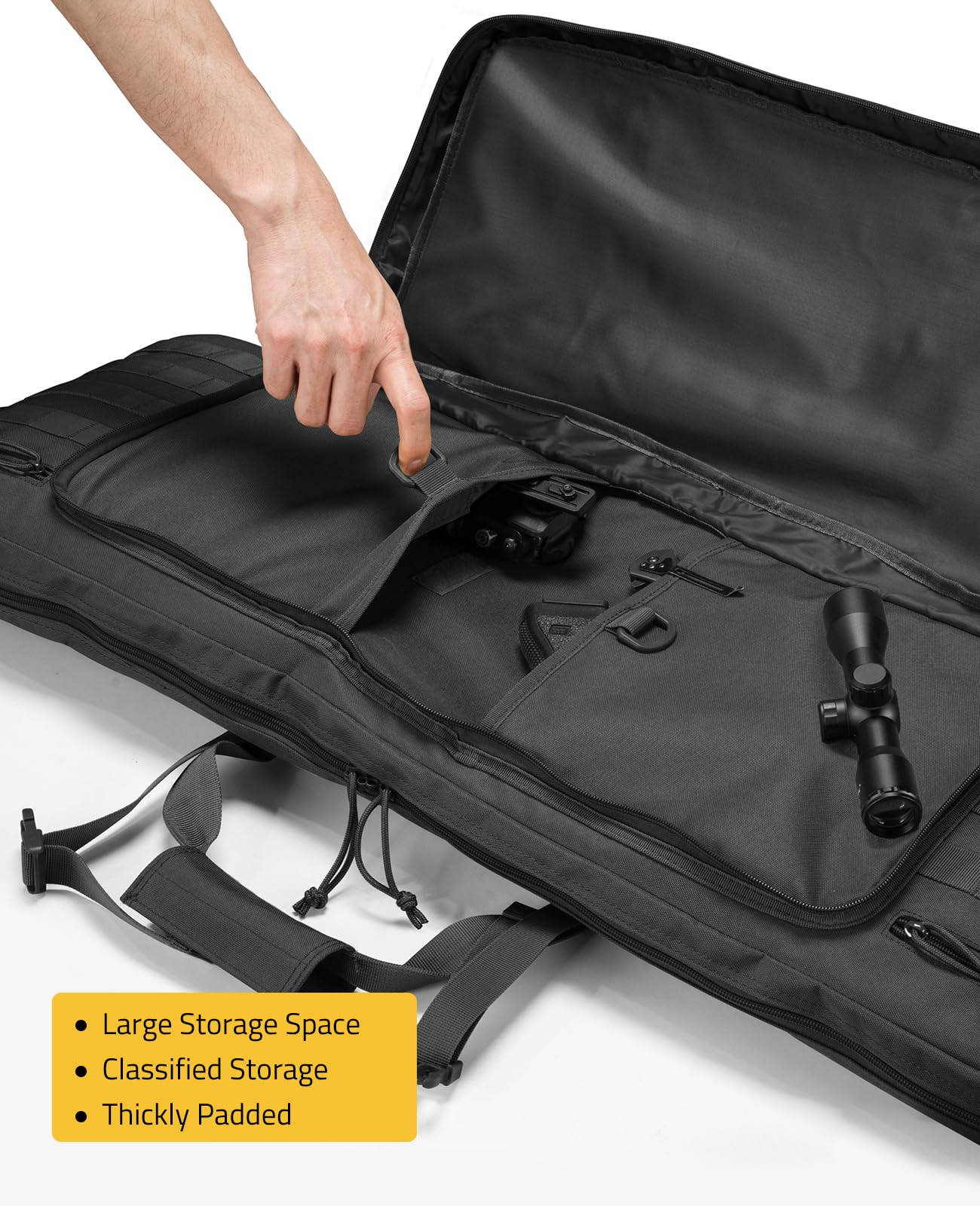 Snapklik.com : CVLIFE 48" Double Soft Rifle Case Tactical Long Gun Bag ...